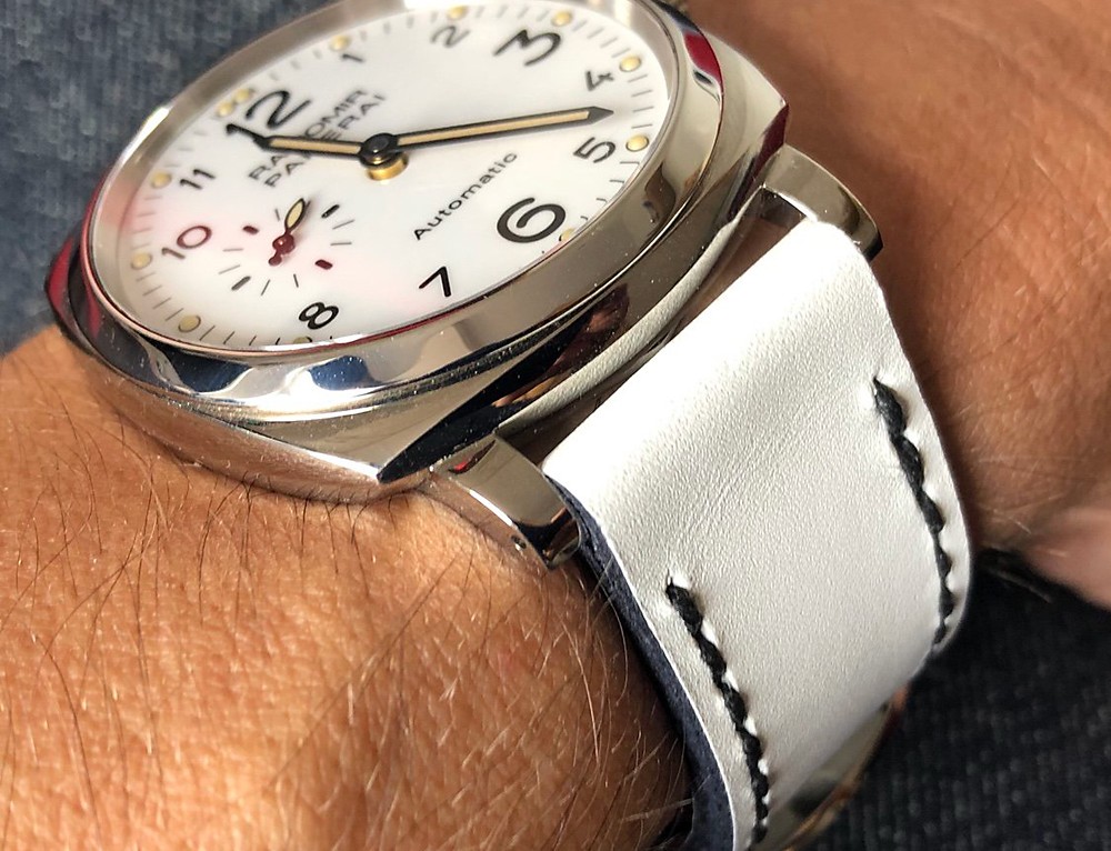 Christopher Ward C60 on White leather with Watch strap - Toshi Straps
